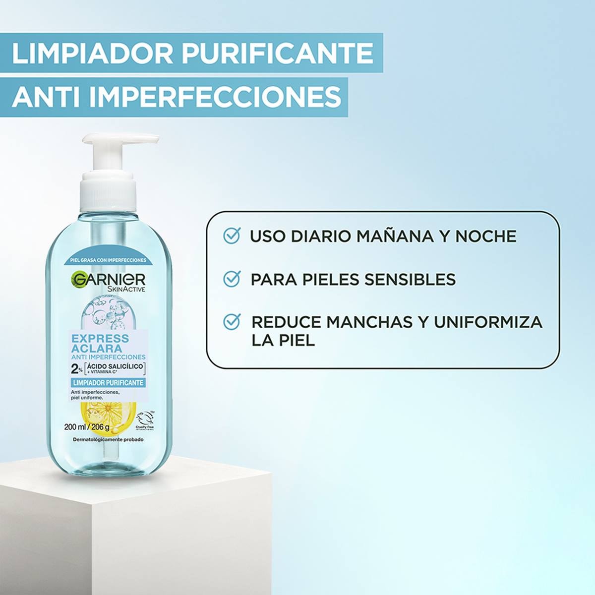 Home Garnier Express Aclara: Anti-Imperfecciones Limpiador en Gel Anti ...