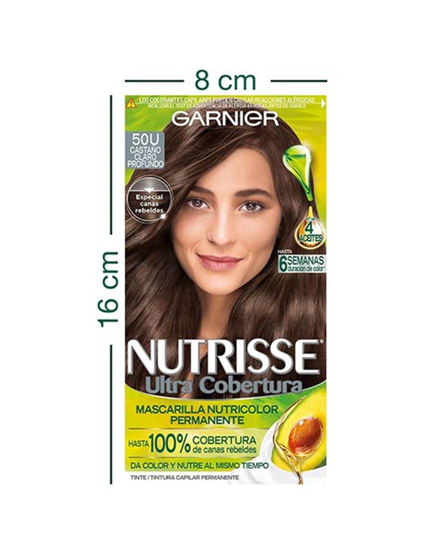 Tinte Capilar Nutrisse 50 Castaño Claro Profundo | Garnier