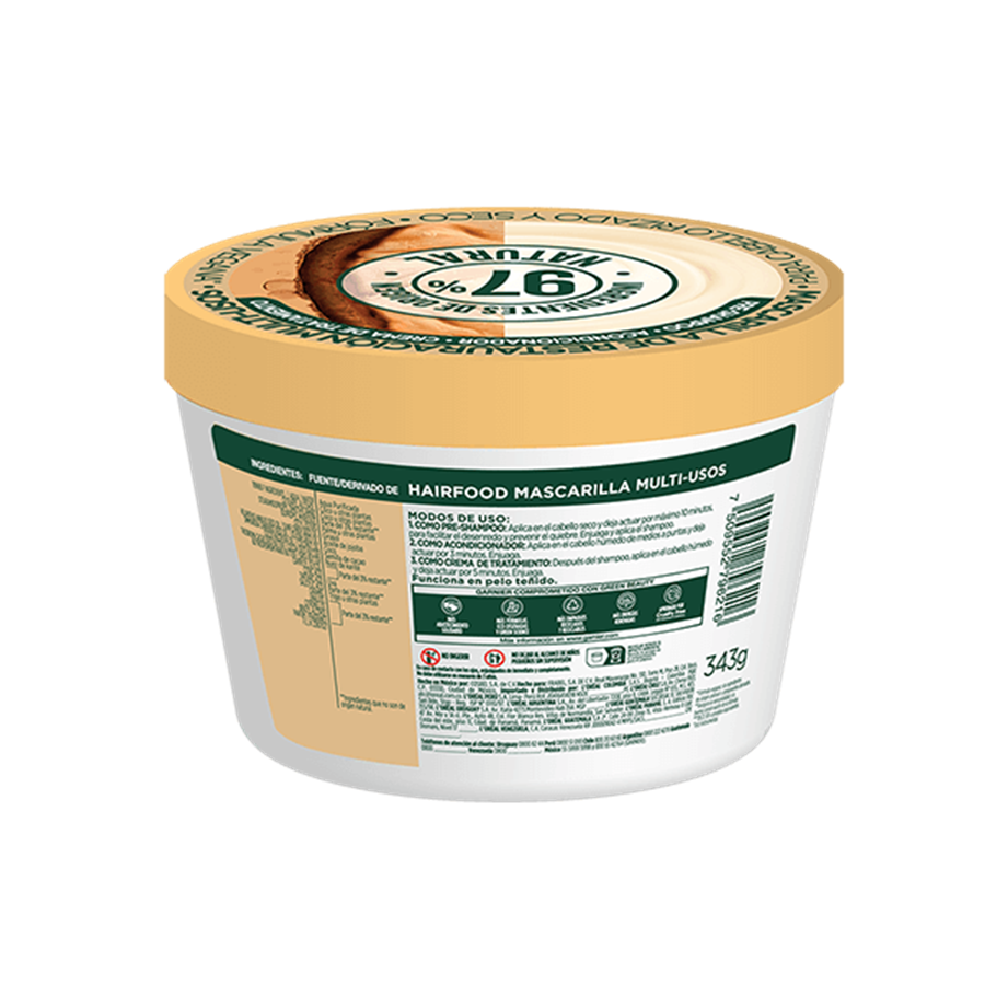 Mascarilla Hairfood Manteca Cacao: Cabello Rizado | Garnier